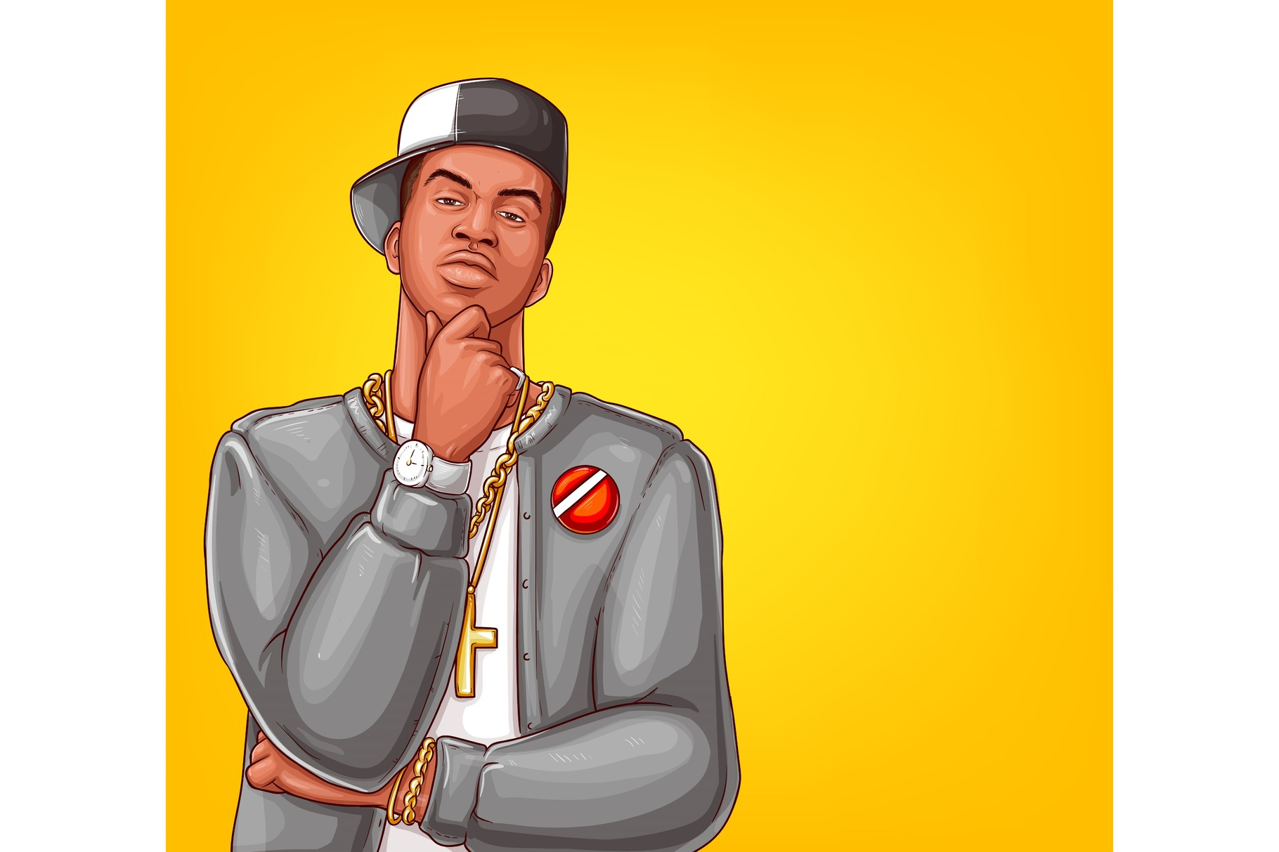 Vector pop art rap, hip-hop male, a Person Illustration by BCP.group ...