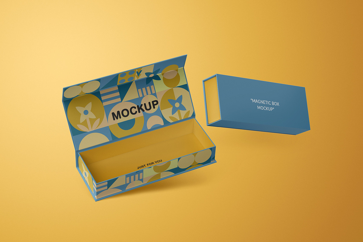 Slim Rectangular Magnetic Box Mockup, a Product Mockup by Sheikhadesign