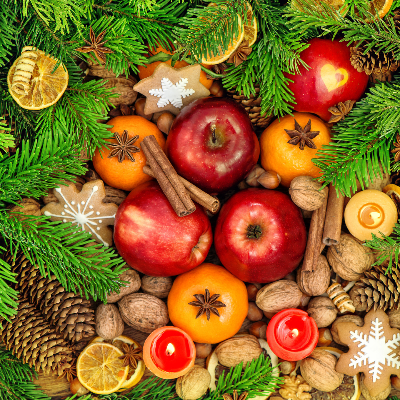 Christmas Food Background, a Holiday Photo by LiliGraphie