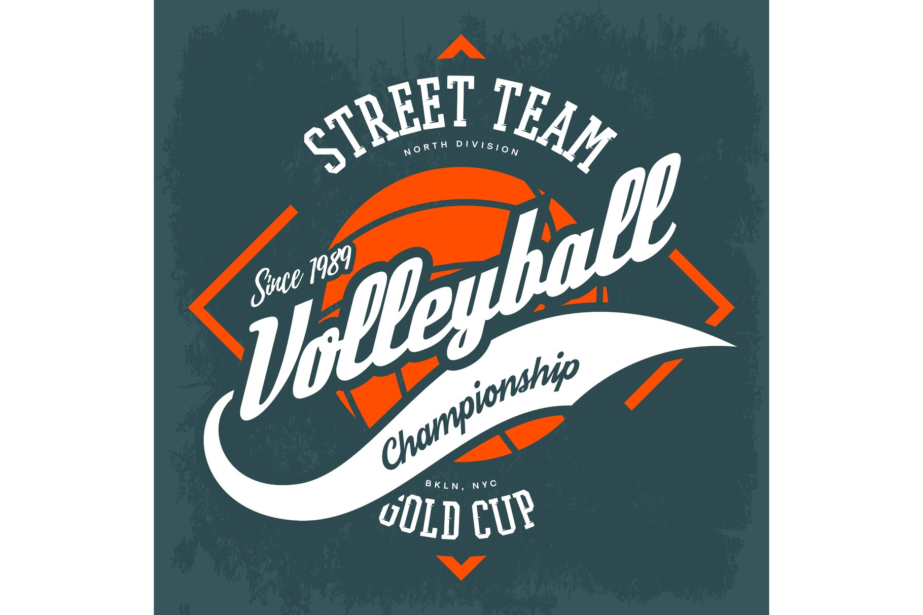 Sportswear volleyball sign, t-shirt print design, a Sports & Recreation ...