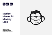 Modern Minimalist Monkey Logo