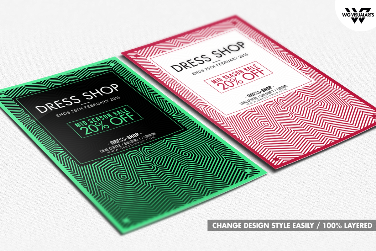 DRESS SHOP Flyer Template, a Flyer Template by WG DESIGN