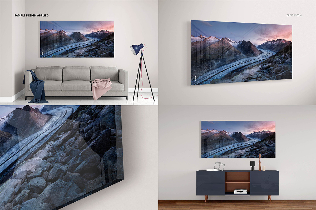 Acrylic Print Many Sizes Mockup Set, a Product Mockup by creatsy2