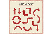 retro red arrow set, an Object Graphic by TotallypicRF