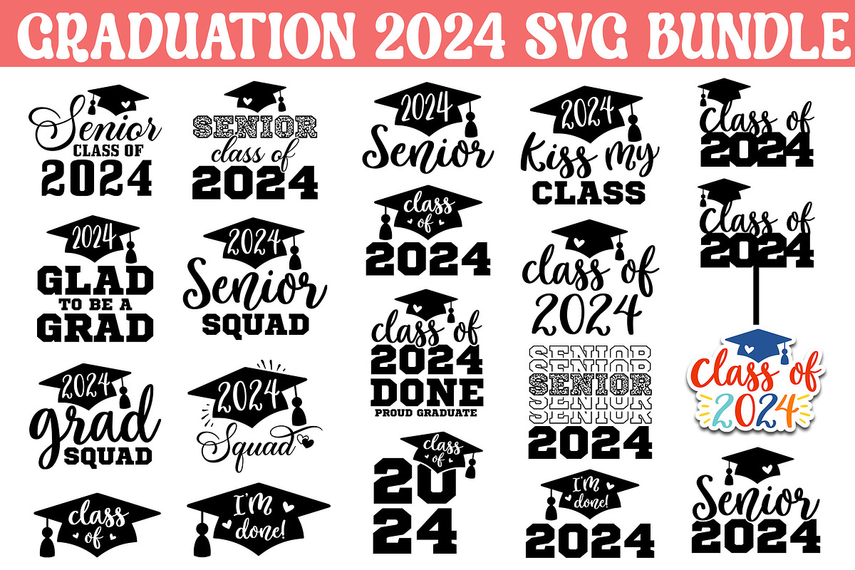 Graduation svg, Proud Graduate 2024, an Illustration by M studio