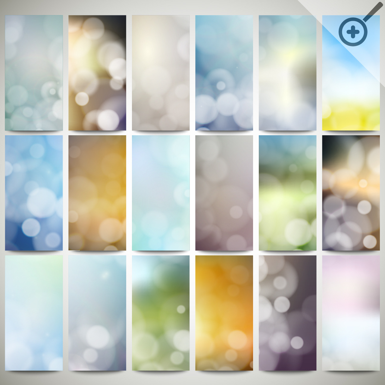 Blurry backgrounds set, a Decorative Illustration by VectorShop