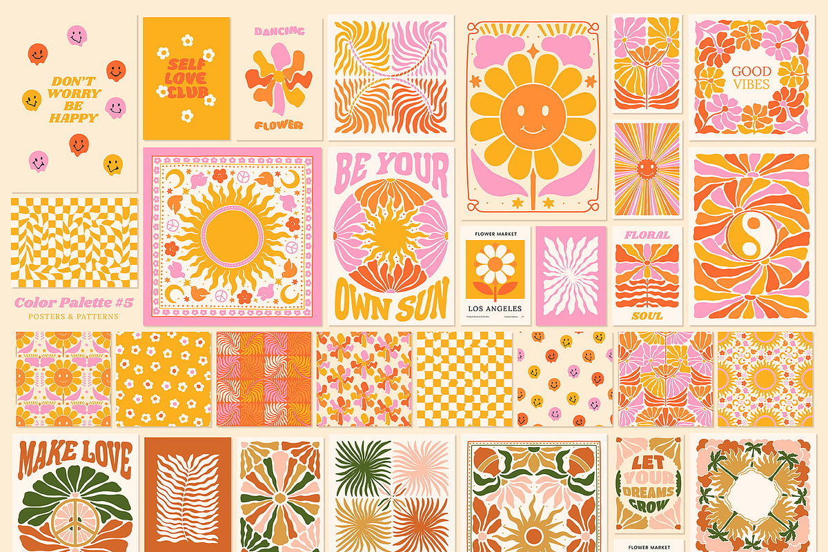 Groovy Posters Patterns Bundle