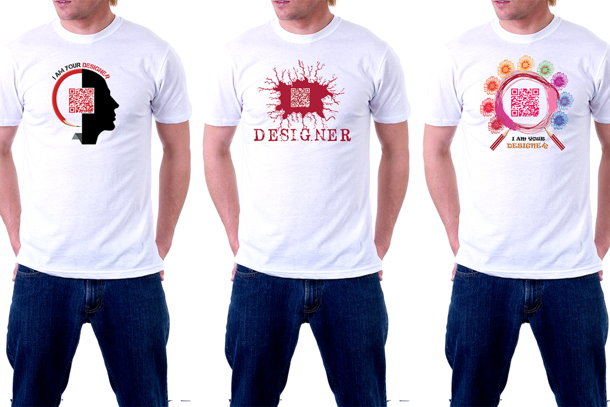 Innovative T-shirt, with QR Code, an Illustration by ORCOLOR