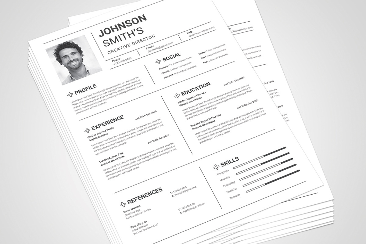 Clean Resume Template 02, a Resume Template by Creative designer