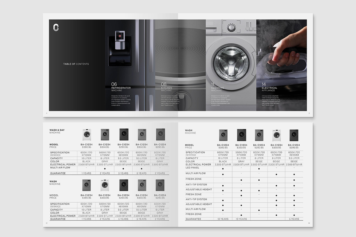 Landscape Home Appliance Catalog, a Brochure Template by BrandPacks | Creative Market