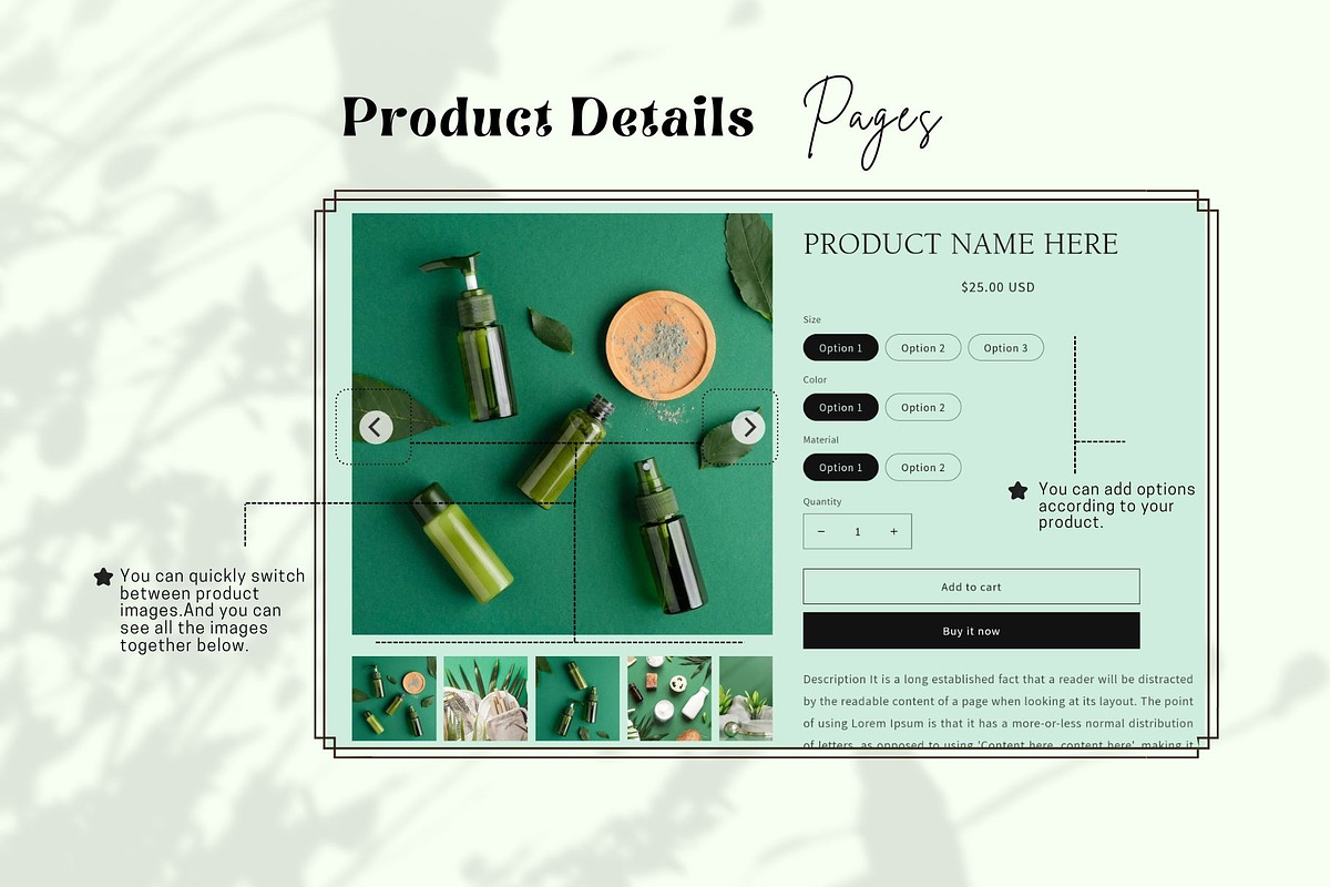 Aesthetic Green Shopify Theme, a Templates & Theme by DaisyStudio