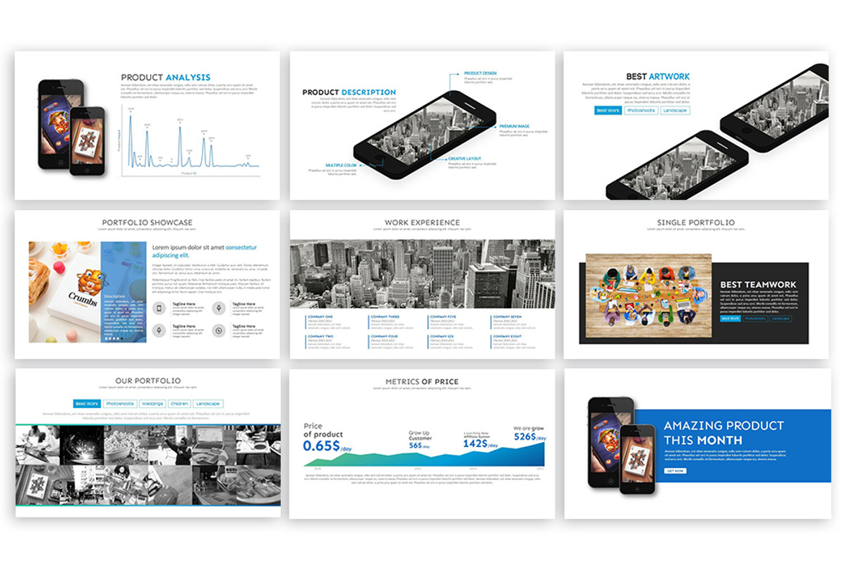Clean PowerPoint Template, a Presentation Template by RRGraph