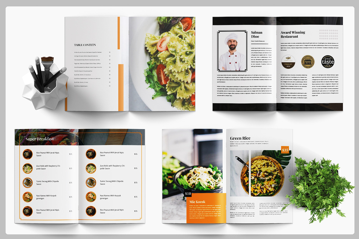 Foodish Resto Menu/Magazine Templat, a Brochure Template by Nahar_std