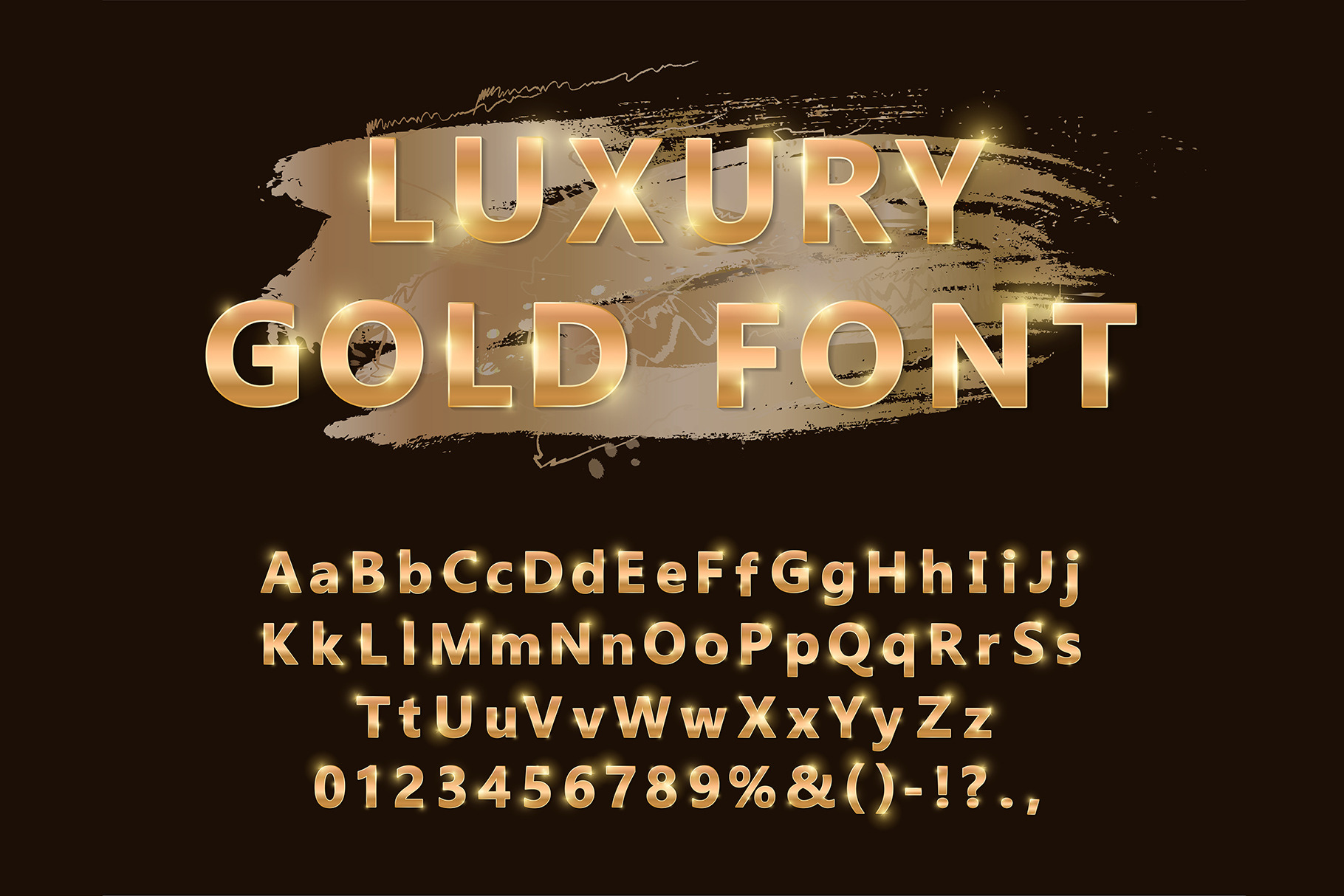 Shiny modern gold font isolated, an Object Graphic by PhotoVector ...