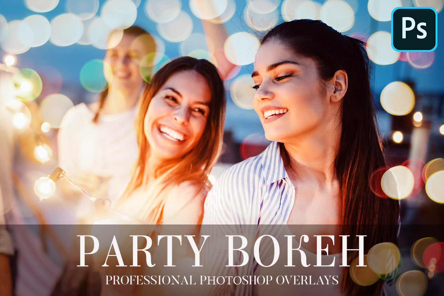 Party Bokeh Overlays Photoshop, a Plug-in Add-On by FixThePhoto
