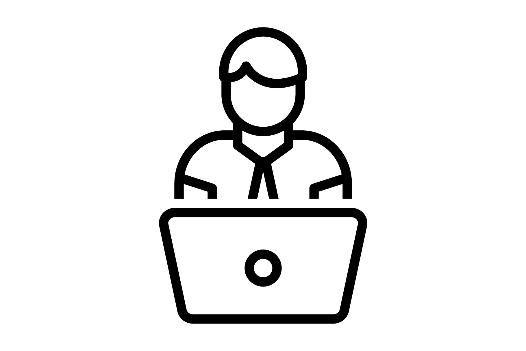 Employee worker black icon, an Outline Icon by Creative priyanka ...