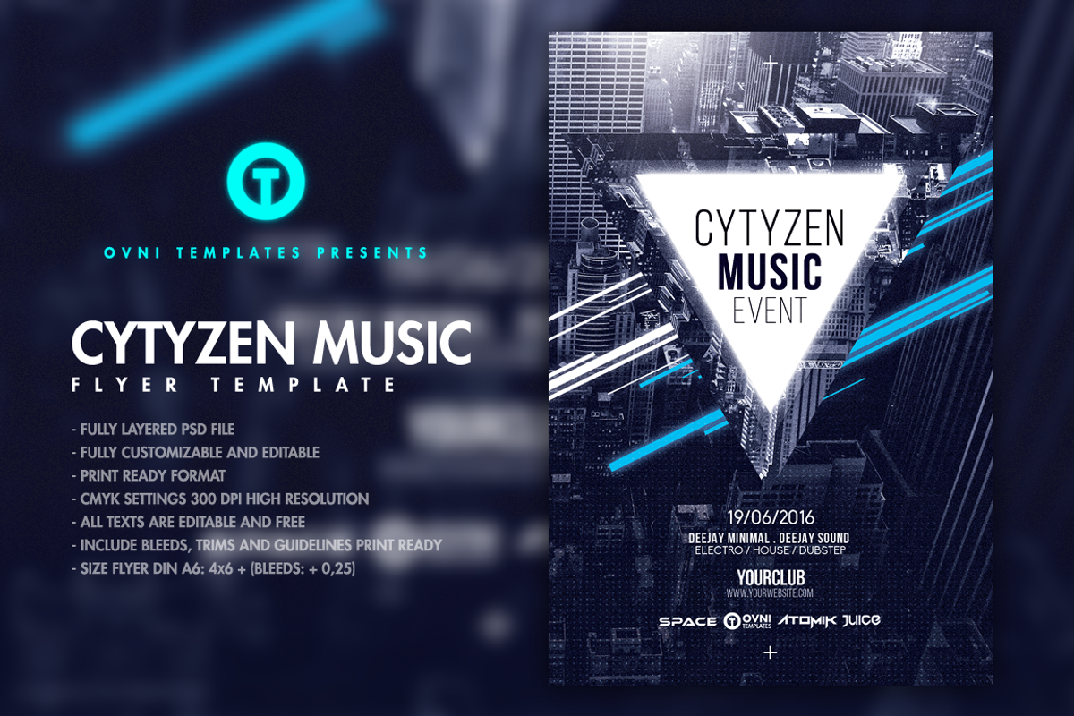 3in1 CITIZEN CITY Flyer Template, a Flyer Template by OVNI-TEMPLATES