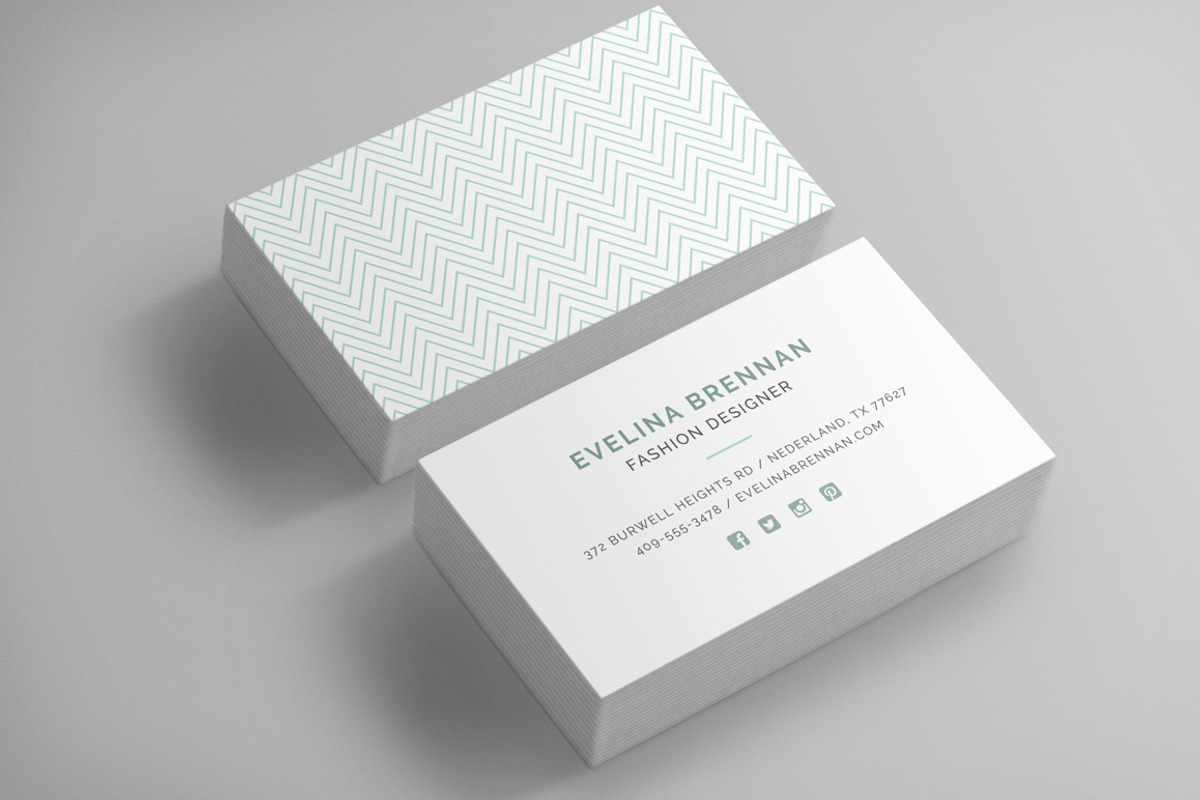 6 Chevron Business Card Templates, a Business Card Template by ...