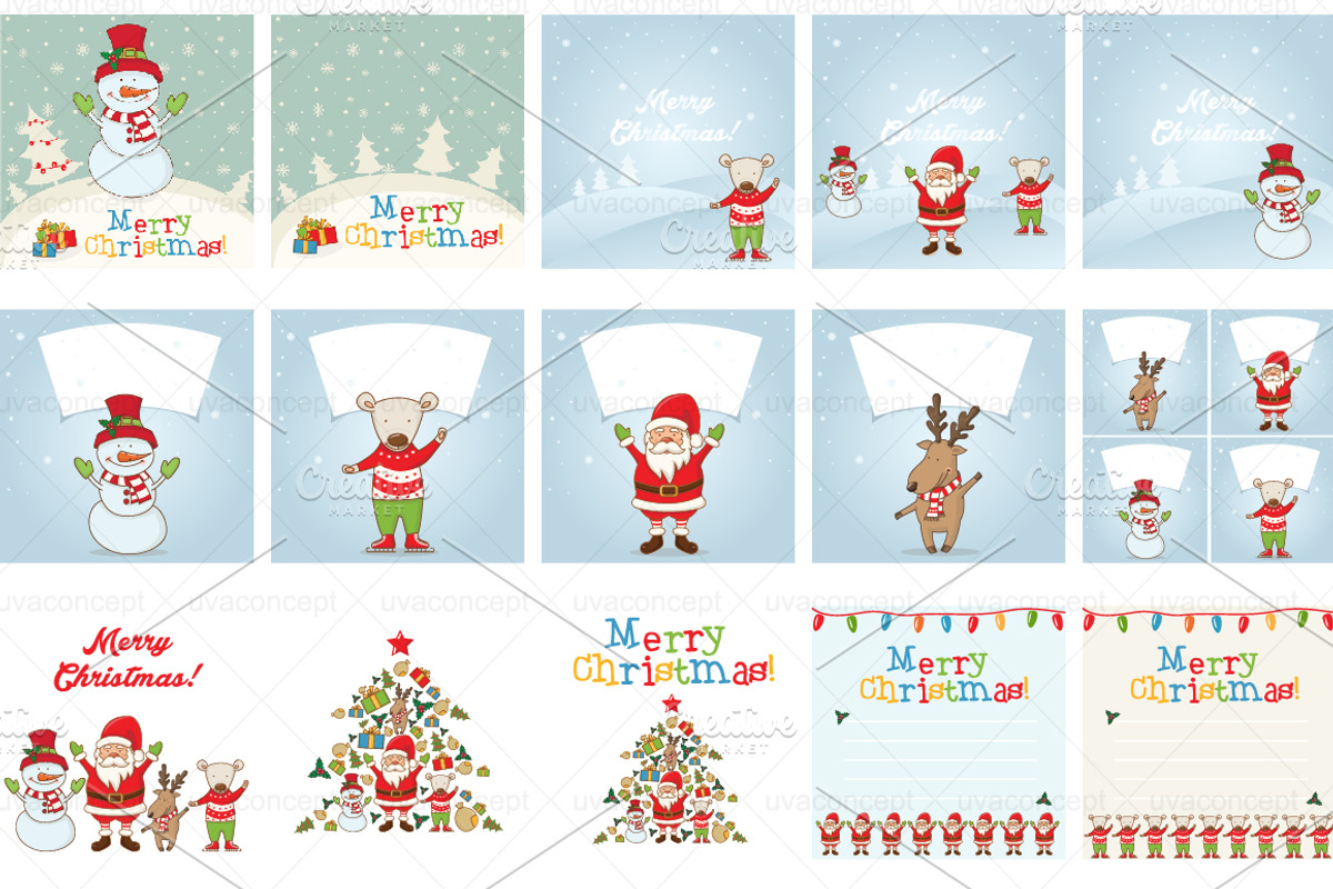 Super bundle for Christmas, an Illustration by UVAconcept