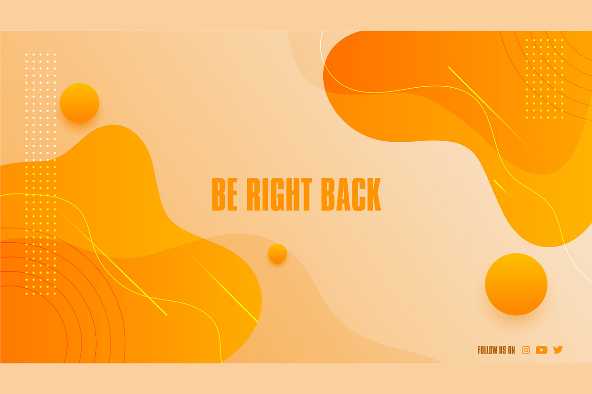 Orange Abstract Static Stream Overlay