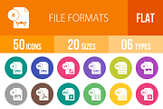 50 File Formats Filled Circle Icons, an Outline Icon by IconBunny
