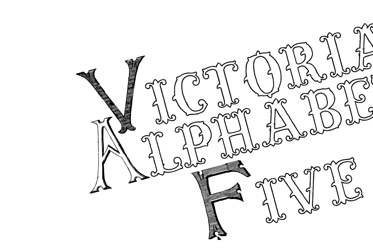 Victorian Alphabets PACK 19 FONTS !!, a Blackletter Font by Intellecta ...