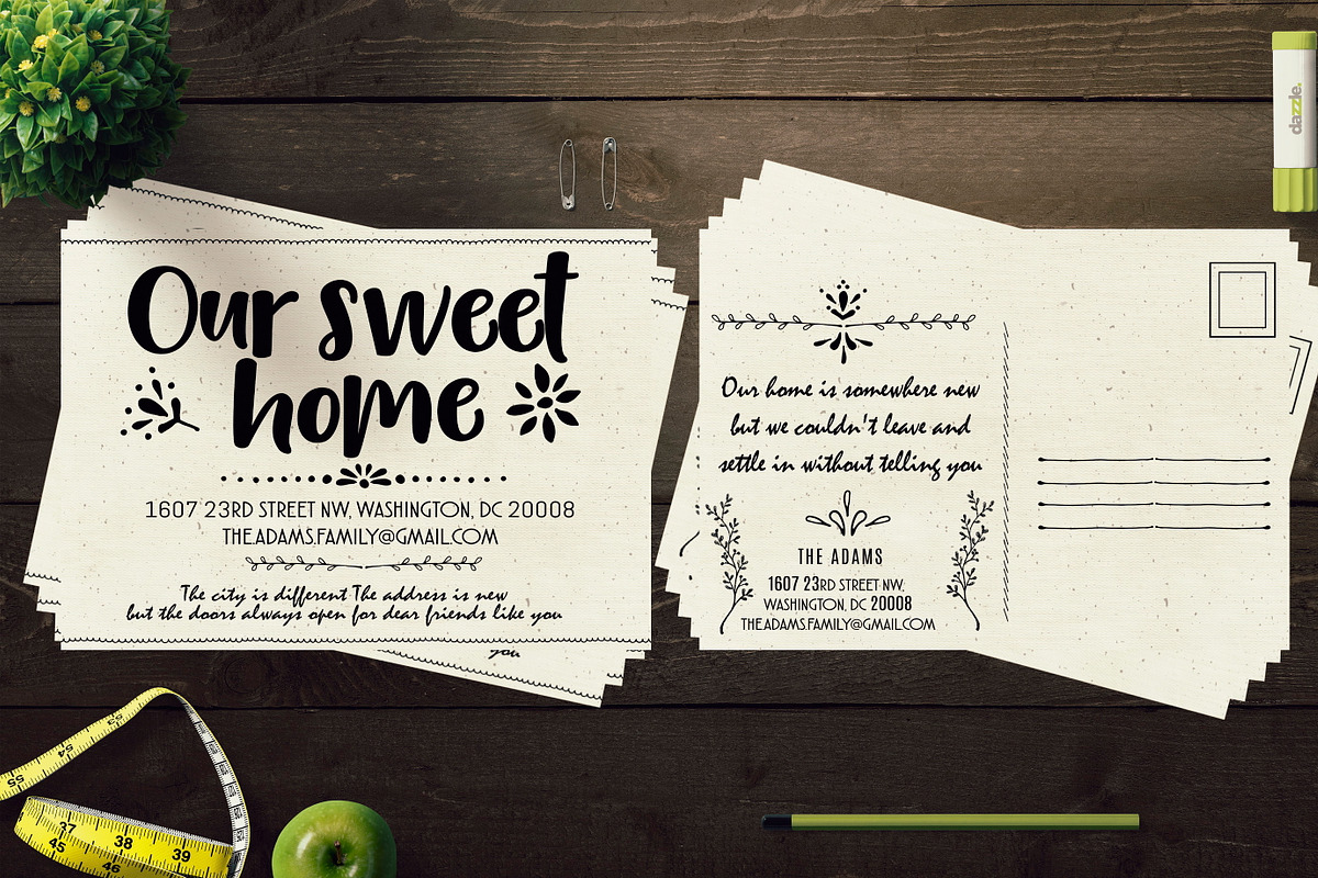 Simple Moving Cards Template, a Card Template by Design Addict ...