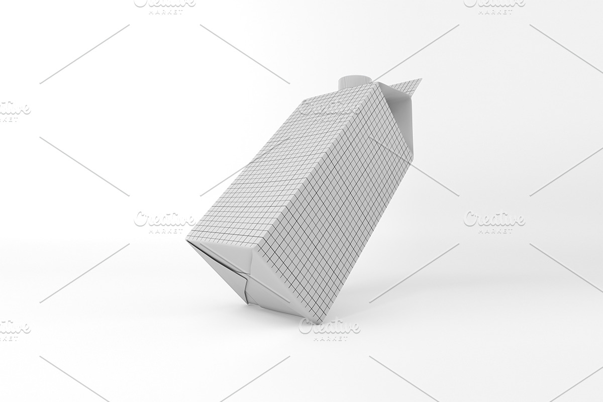 Milk Box Mockup, a Packaging Mockup by Qaleb Studio