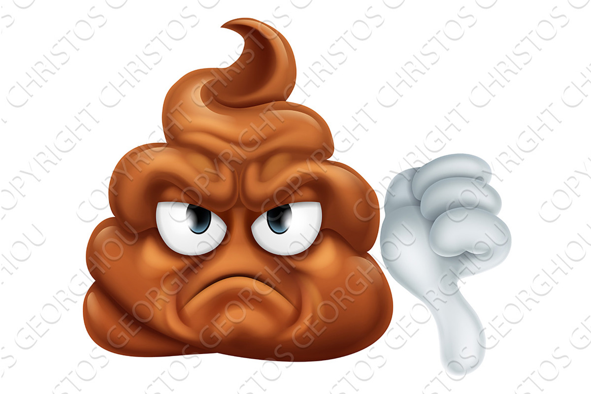 Angry Mad Dislike Hating Poop Poo, an Illustration by Christos Georghiou