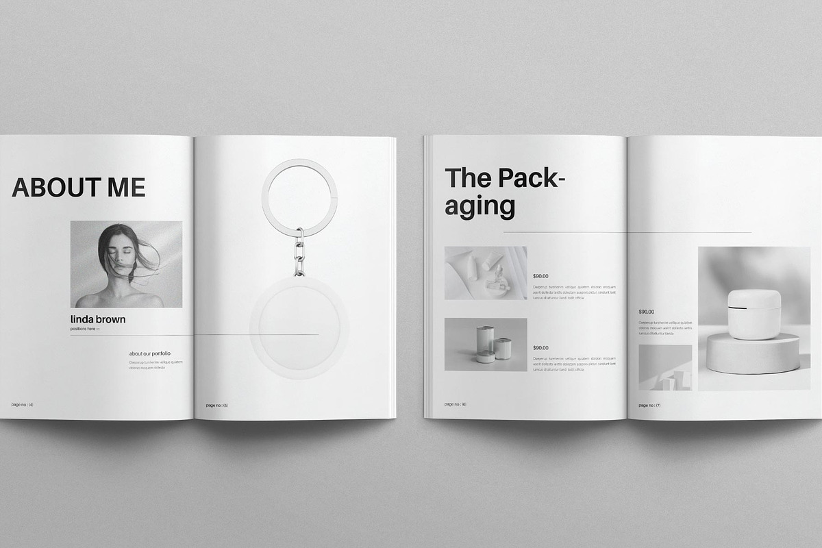 Minimalist Portfolio Layout, a Brochure Template by E-Type