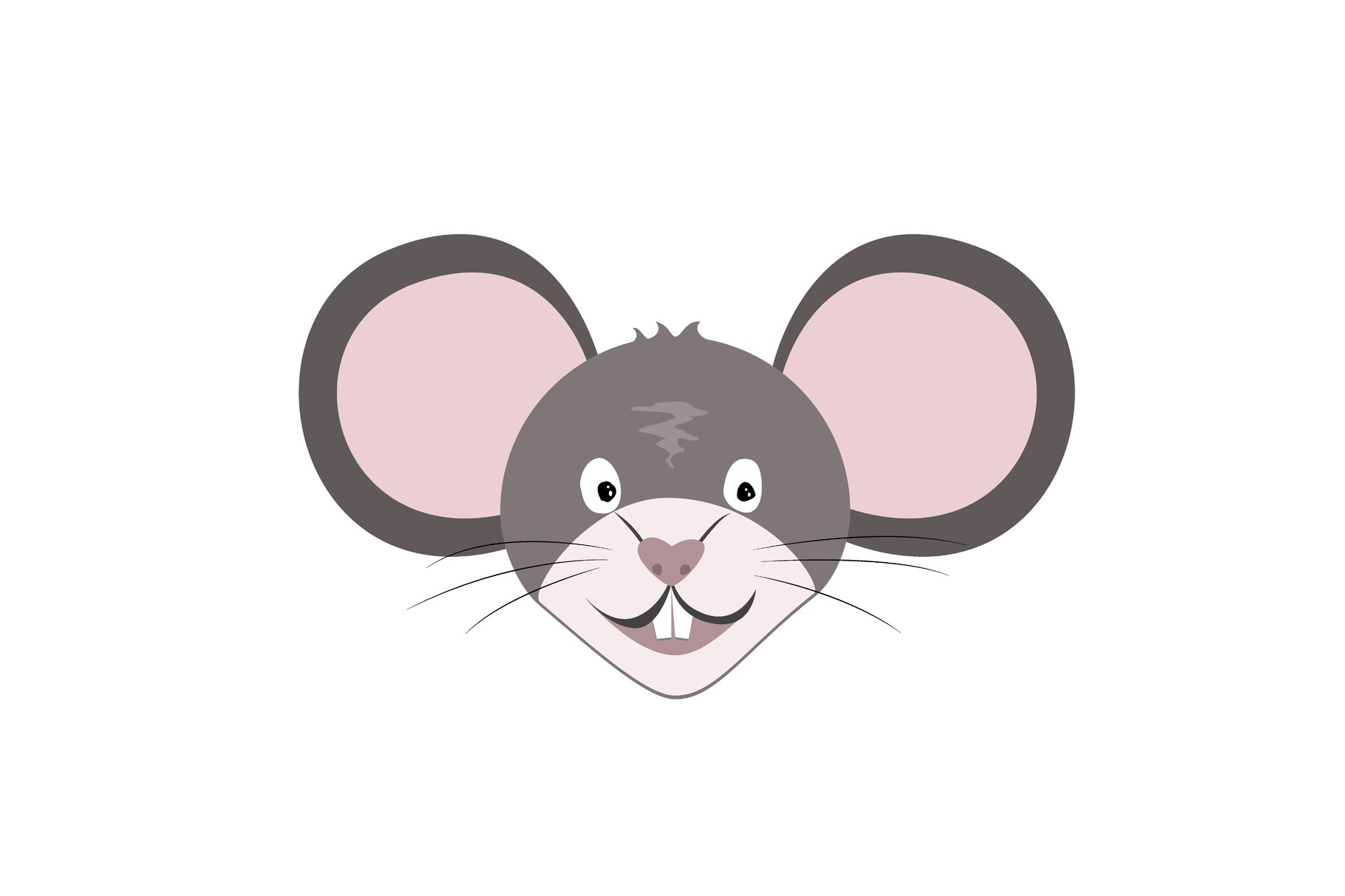 Smiling Rat or Mouse Face Icon | Animal Illustrations ~ Creative Market