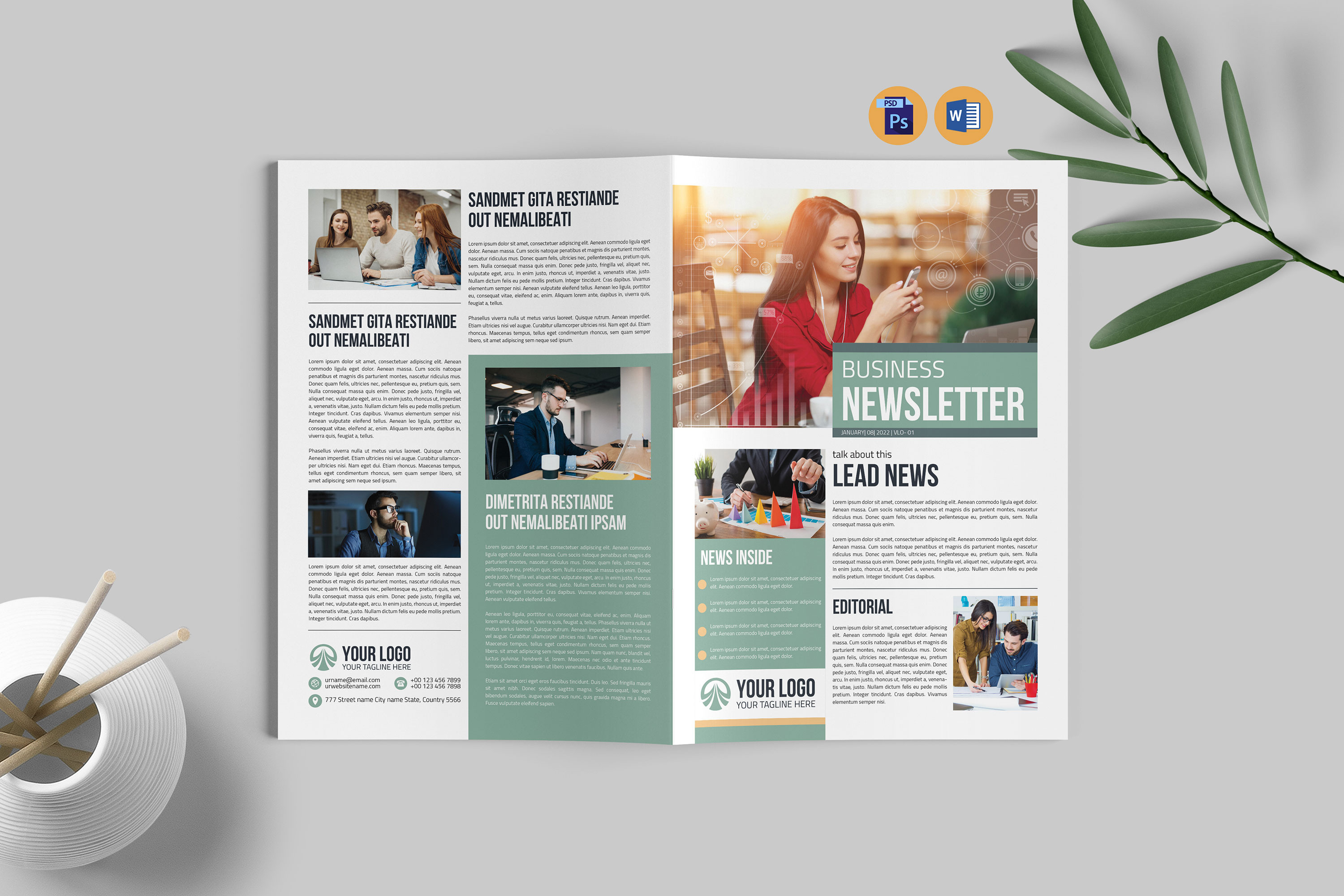 Newsletter template, a Brochure Template by Ultimate Template Shop