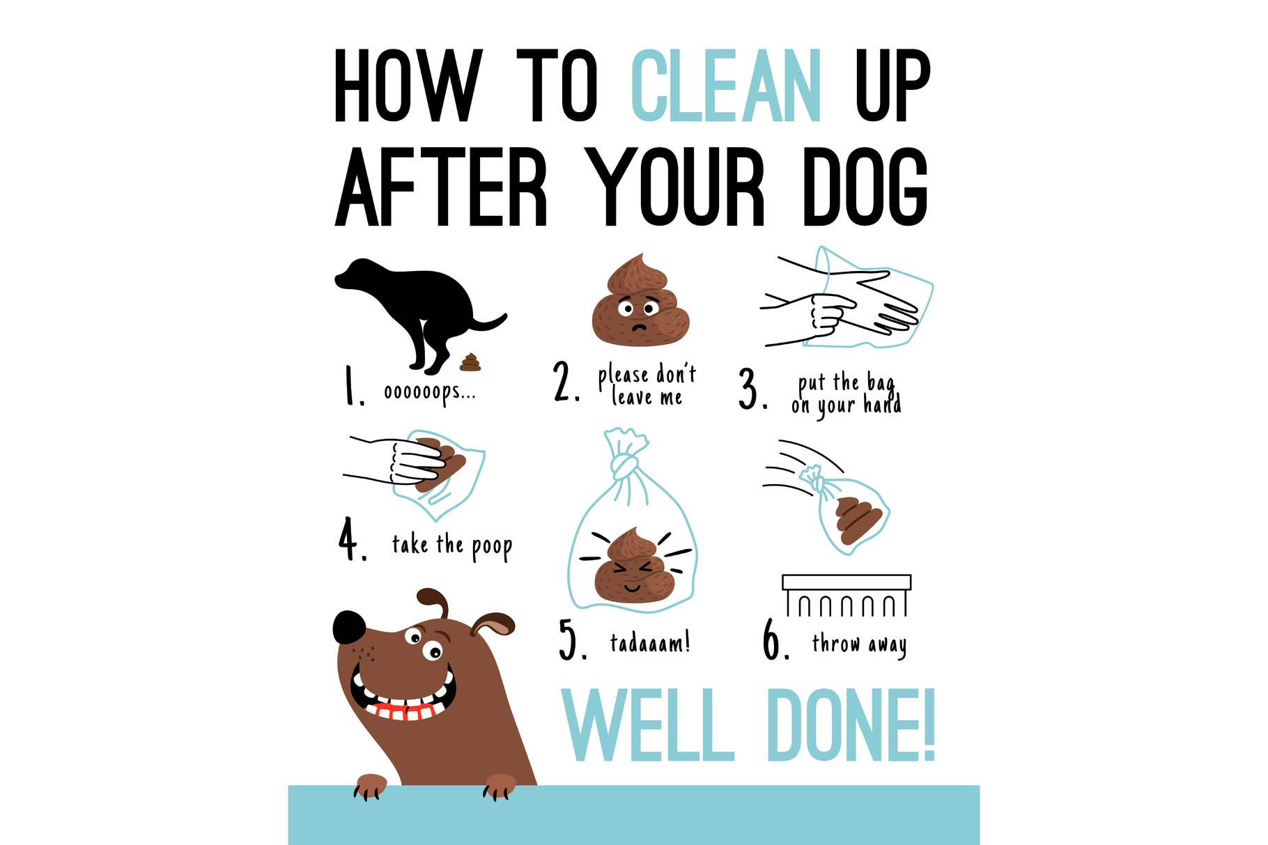 Clean up after your dog, an Animal Illustration by Stock-Smart-Start