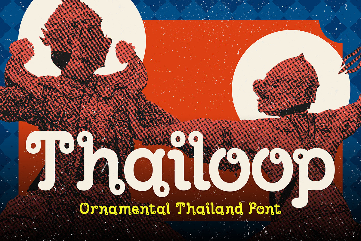 Thailoop Ornamental Thailand Font, a Serif Font by Vadovastd