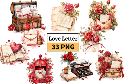 Valentines Day Clipart Bundle, a Seasonal Illustration by Mash Mash ...