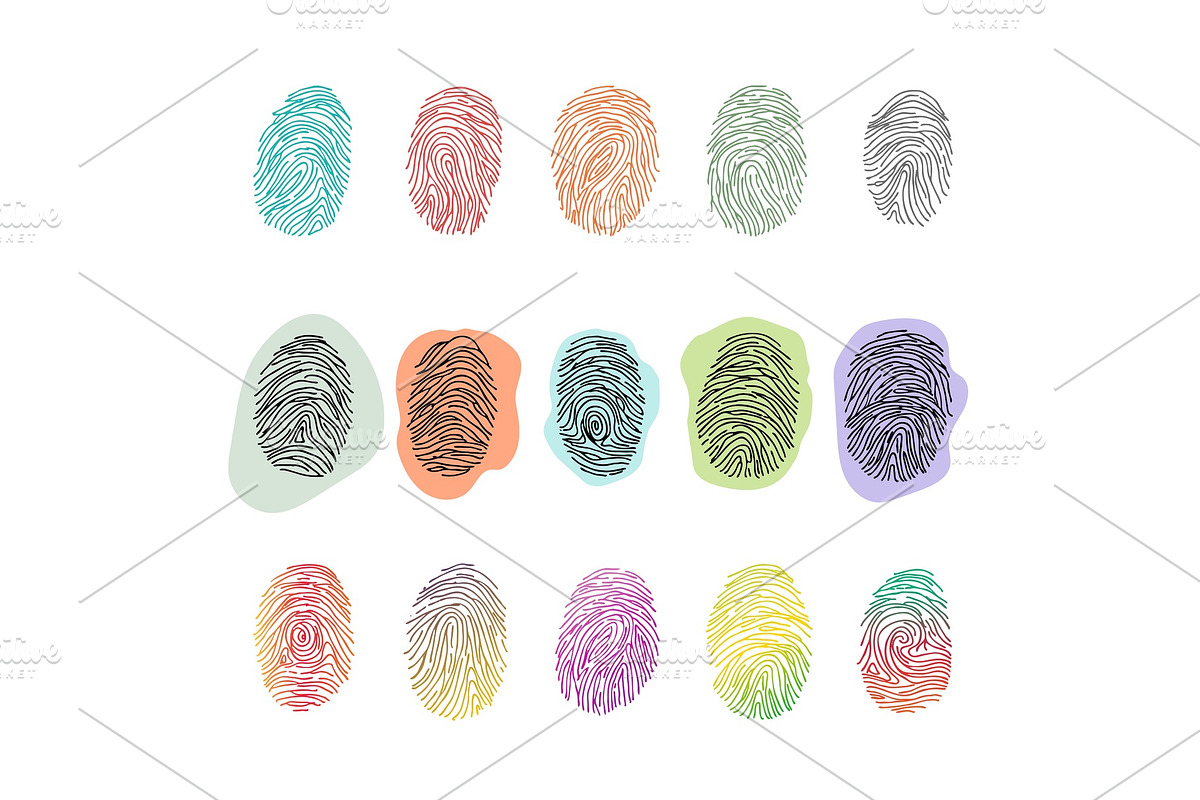 Fingerprint vector fingerprinting identity with fingertip ...
