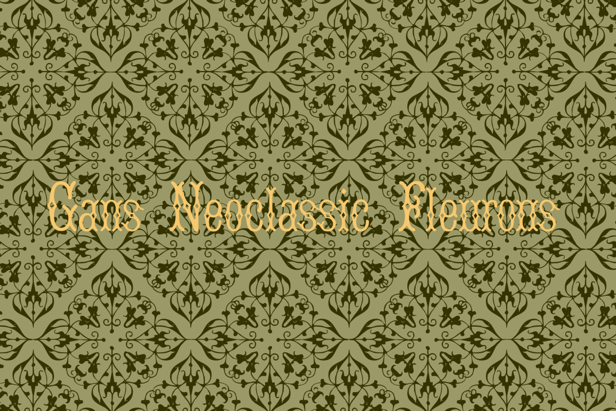 Gans Neoclassic Fleurons, a Symbol Font by Intellecta Design | Creative Market
