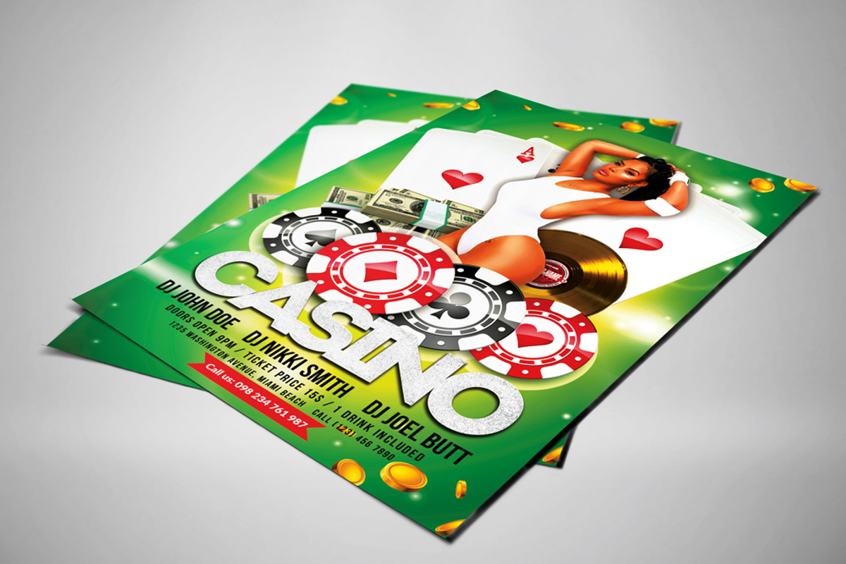 Casino Flyer Template, a Card Template by Business Flyers