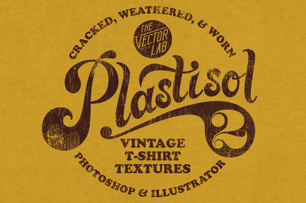 Plastisol 2 Vintage T-Shirt Textures, a Texture Graphic by TheVectorLab