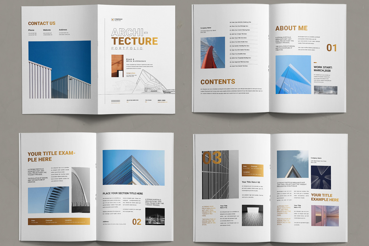 Architecture Portfolio Book Template