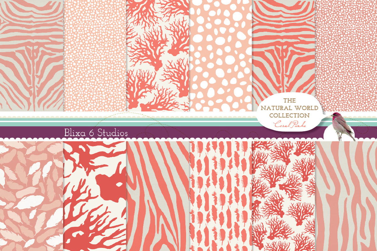 Natural Animal Pattern Digital Paper, a Pattern Graphic by Blixa 6 ...