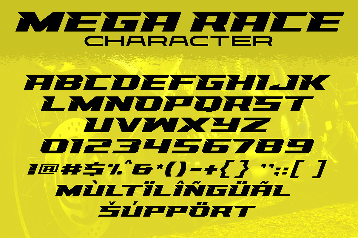 Racing Mega Race Sport Typeface