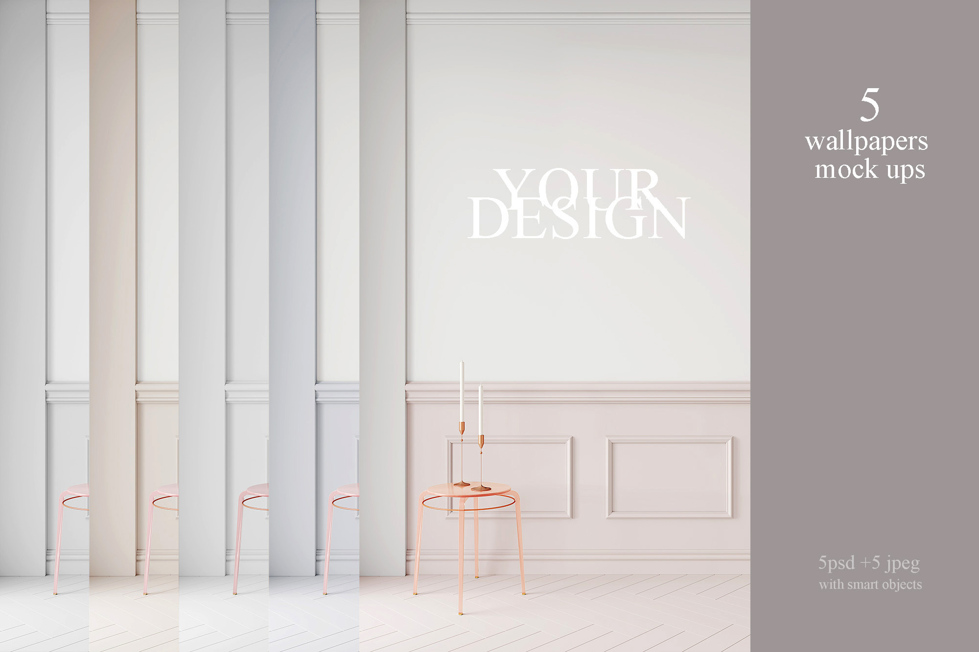 Wallpapers mock up, a Print Template by KseniyaT