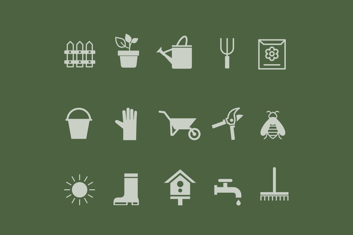 15 Gardening Icons, an Icon by Creative VIP