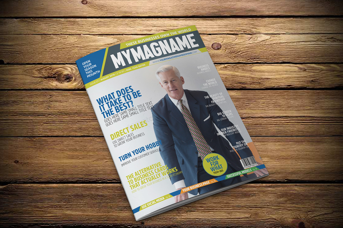 Magazine Cover Pages 3 Colors, a Magazine Template by Star Graphic Design