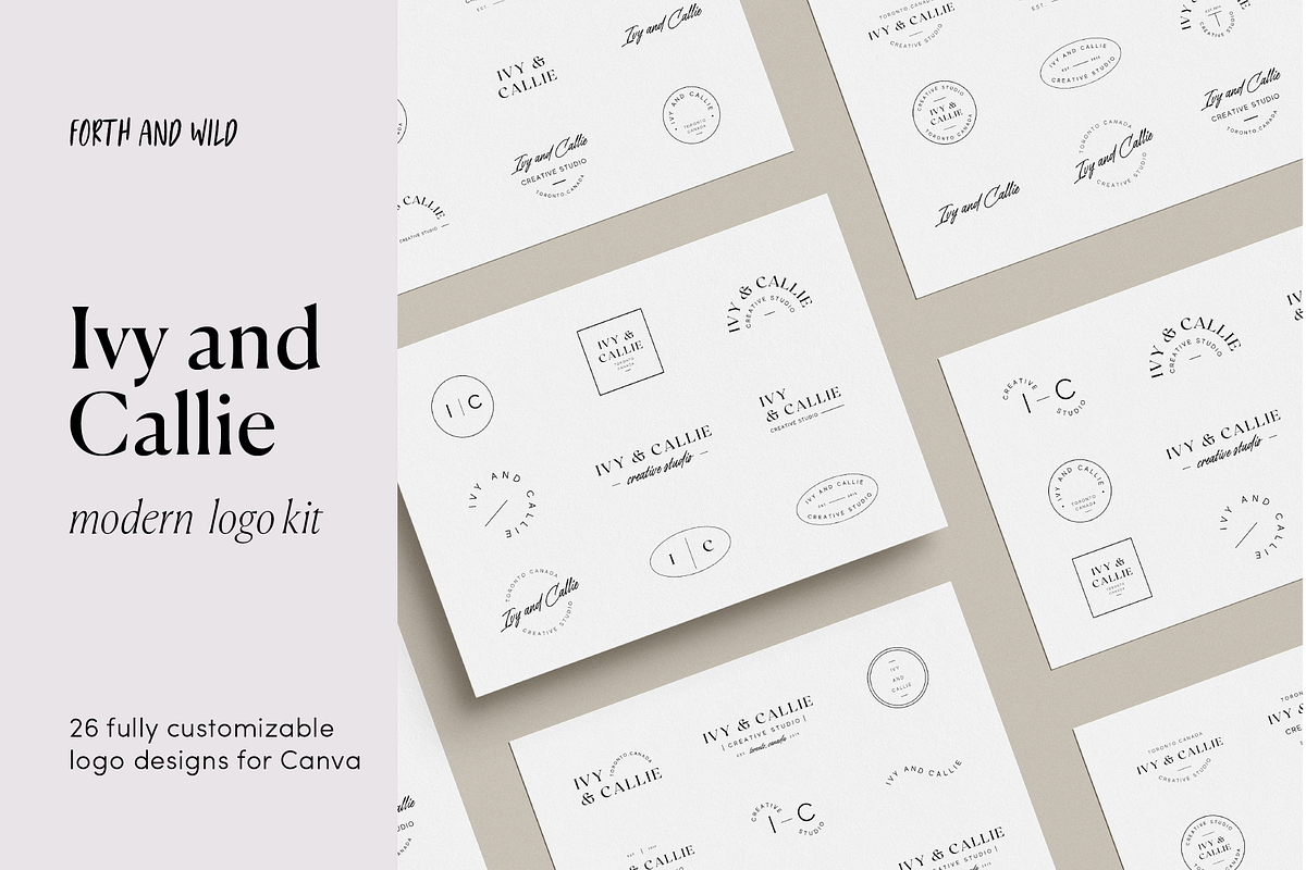 Canva Modern Aesthetic Logo Kit, a Branding & Logo Template by Forth ...