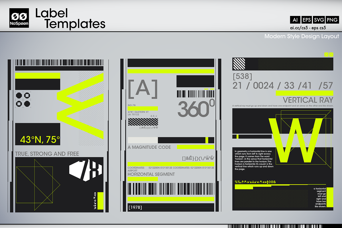 Editable Barcode Labels – AI, EPS, SVG & PNG