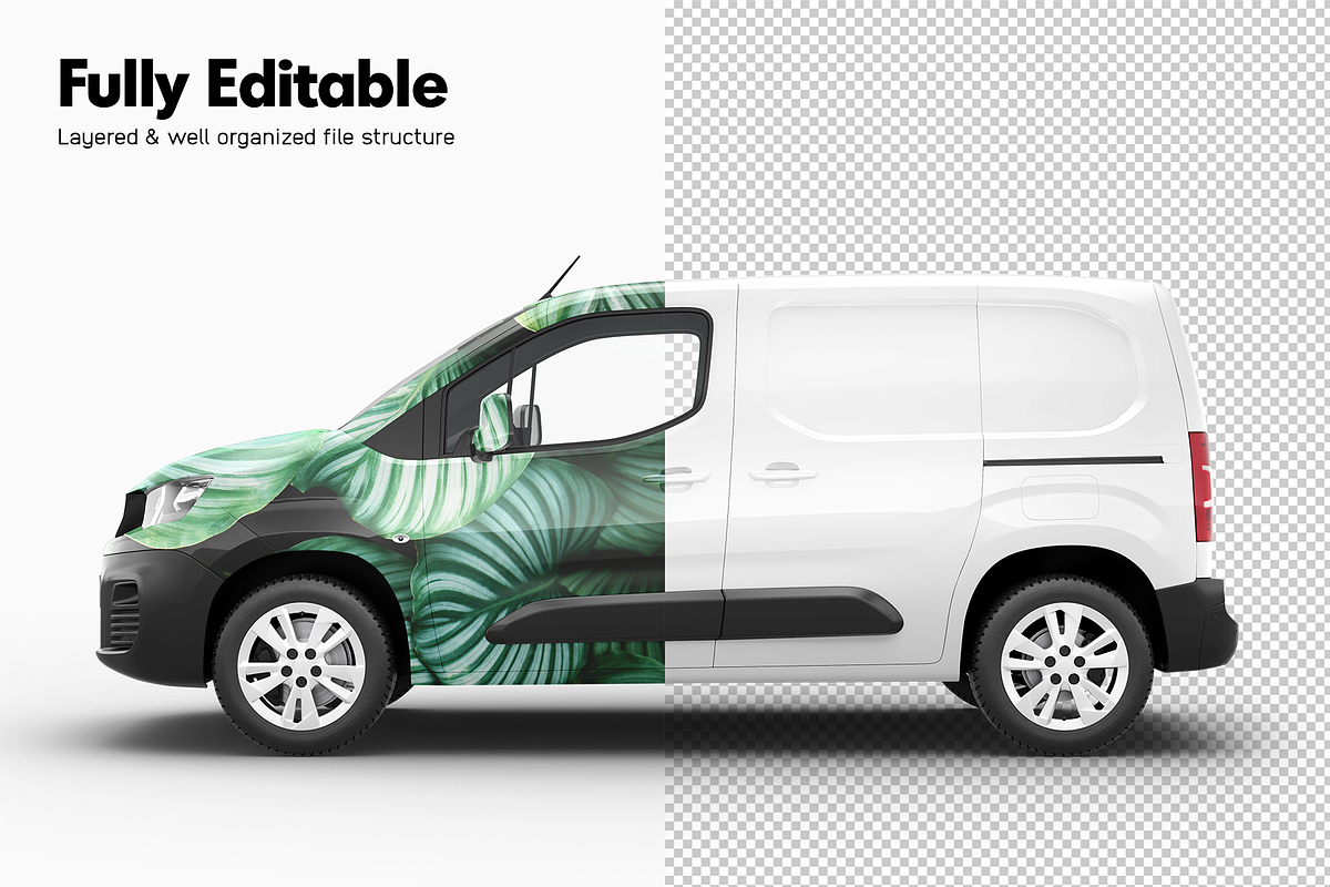 Delivery Car Mockup 5, an Advertising Mockup by Mockupix