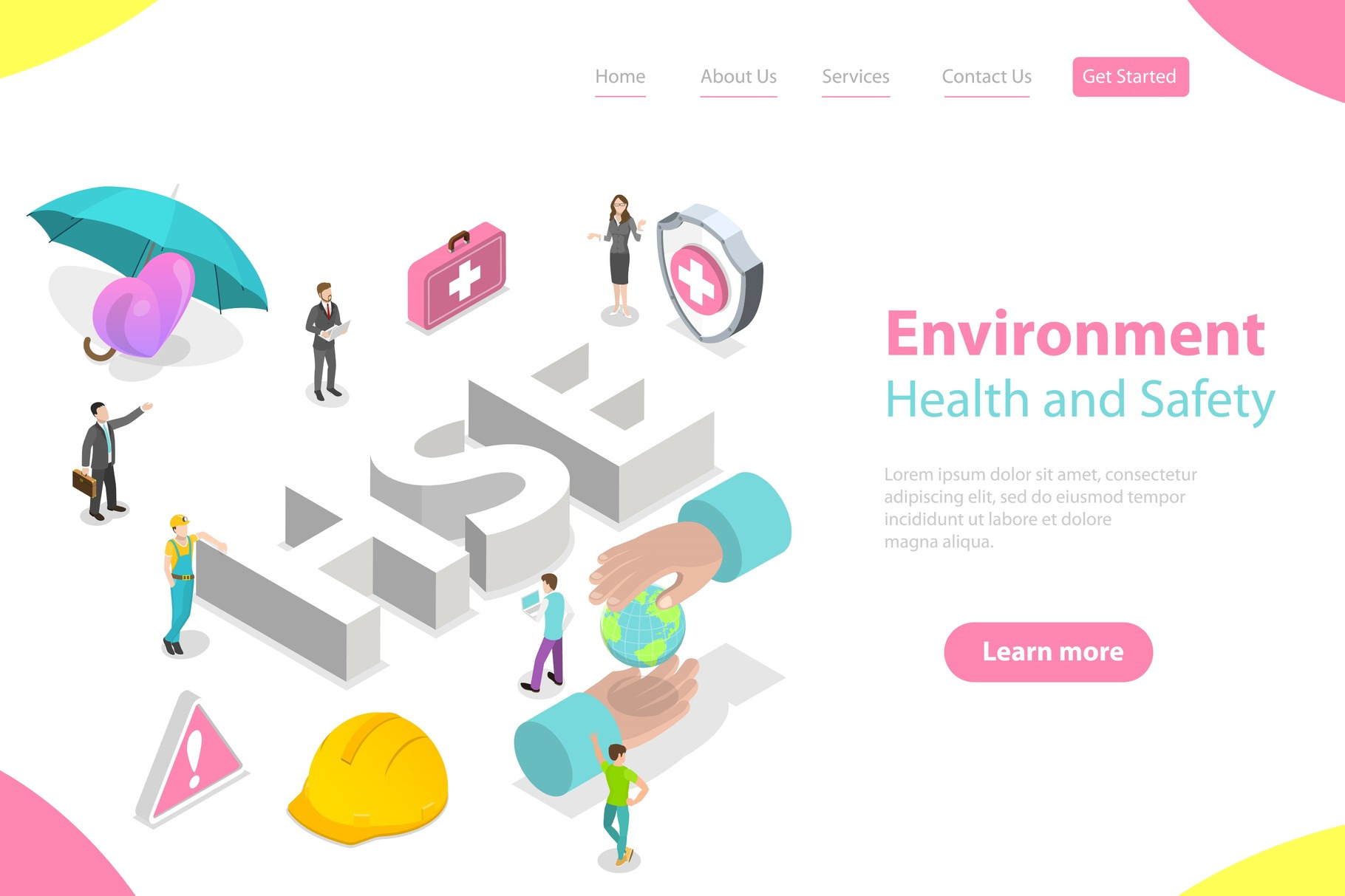 Health Safety Environment, an Education Illustration by AndriiStore