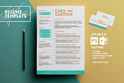Gardner Resume Template, a Resume Template by Fay Zodiac | Creative Market